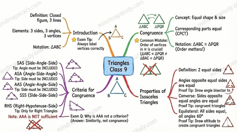 Triangles Class 9 Solutions and Mind Map (Free PDF Download ...